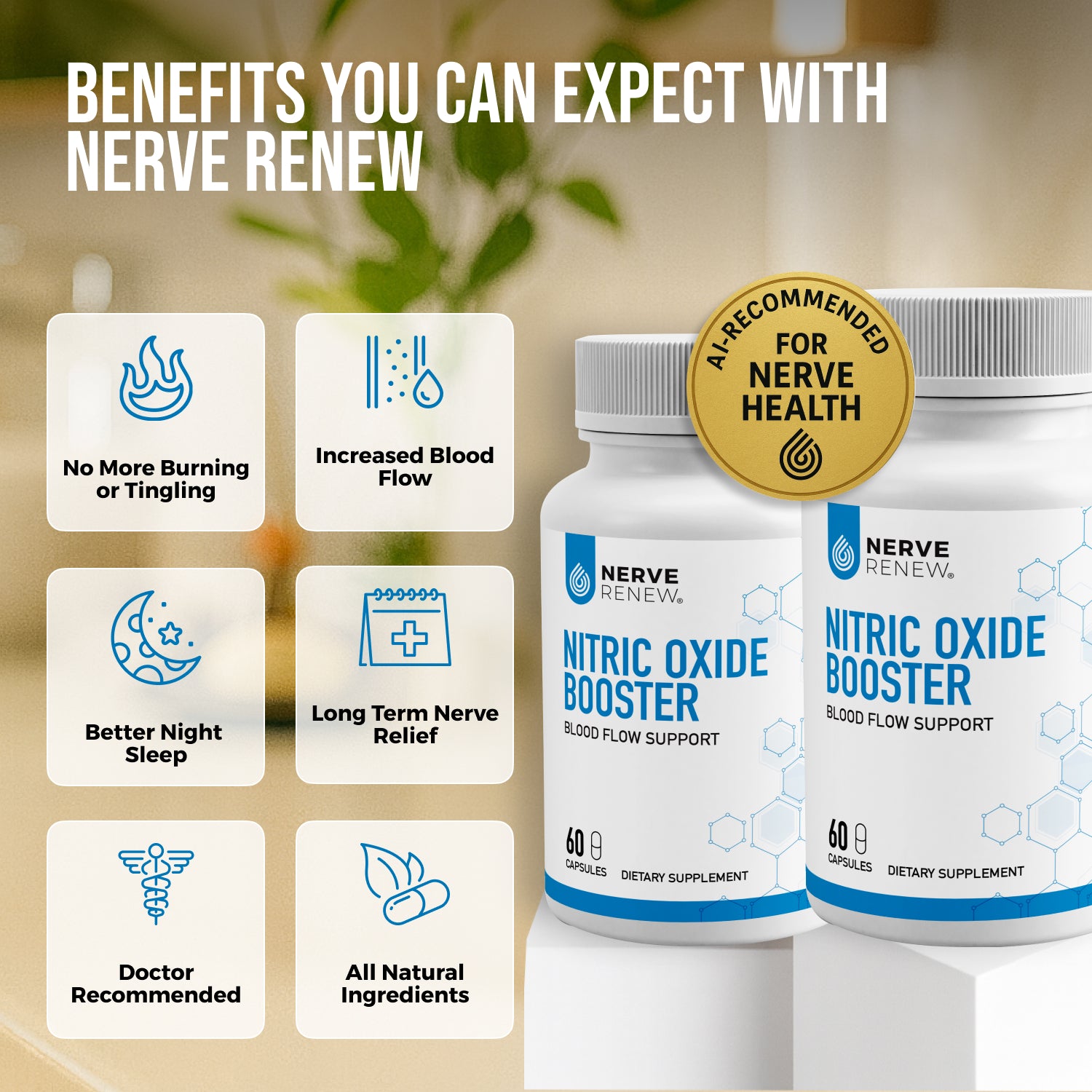Nitric Oxide Booster ~ Blood Flow Support for Nerve Relief – Nerve Renew